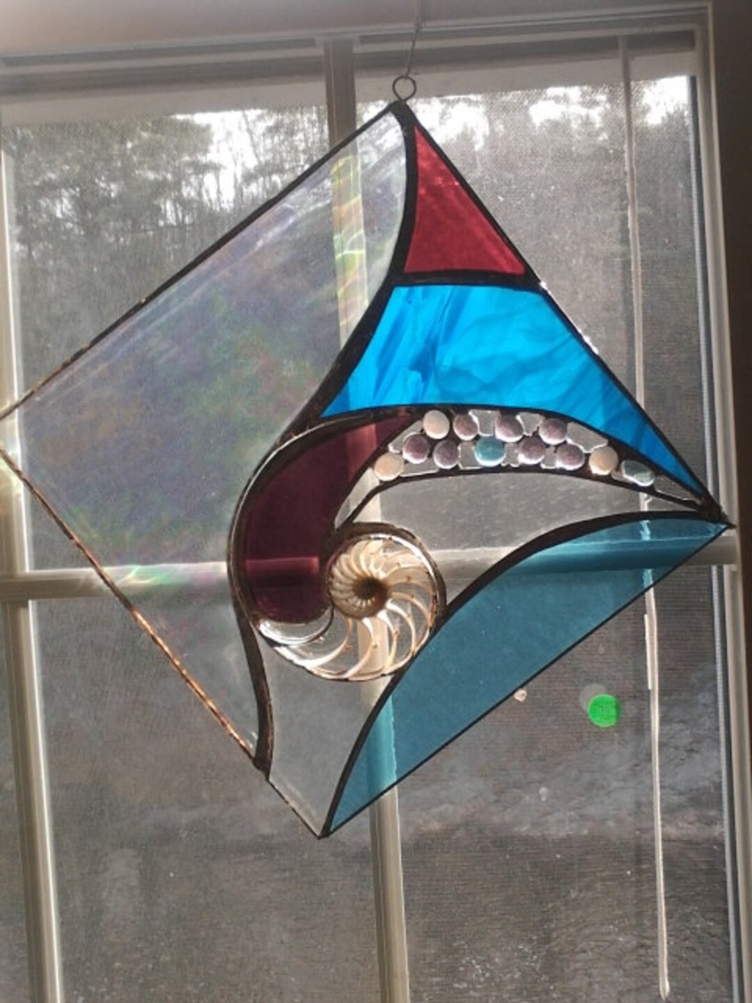 Nautilus Stained Glass Piece - Floating in the Mystery of Her - Etsy