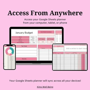 Monthly Budget Planner, Google Sheets Budget Template, Monthly Planner ...