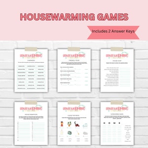 Printable Housewarming Games Ready to Play 9 Game Bundle, Done for You ...