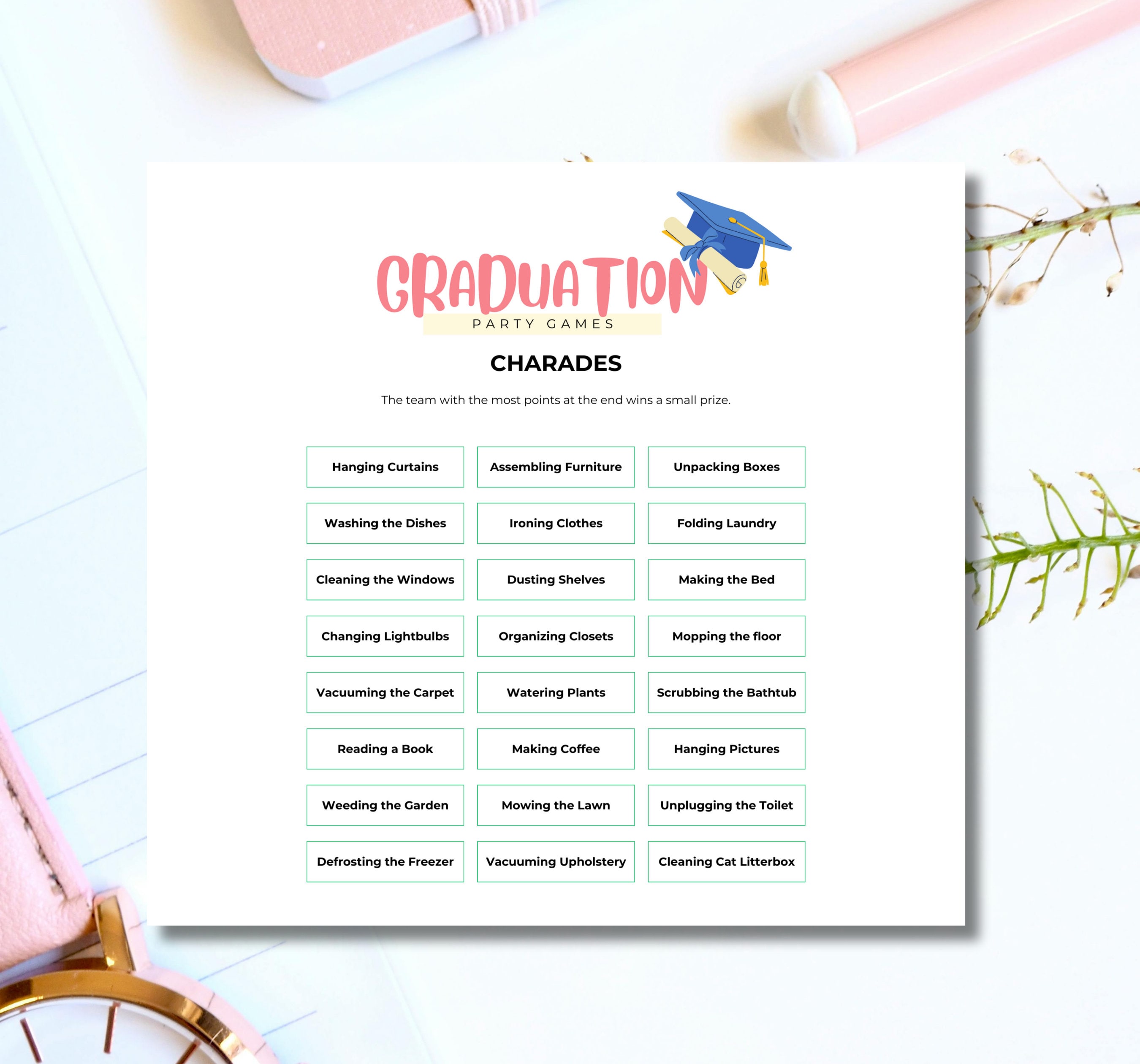 Graduation Party Games Ready to Play. 5 Game Bundle,done for You Party ...
