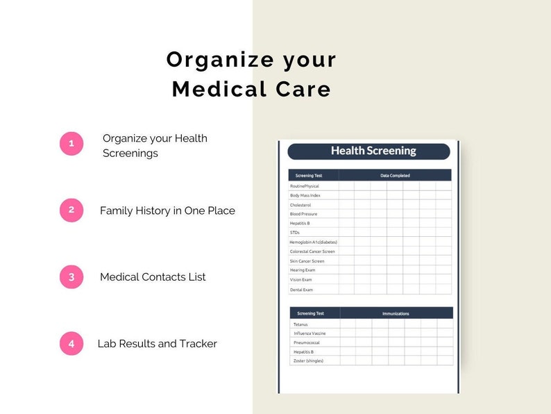 Medical Planner Printable Health Tracker, Medical Tracker Printable ...
