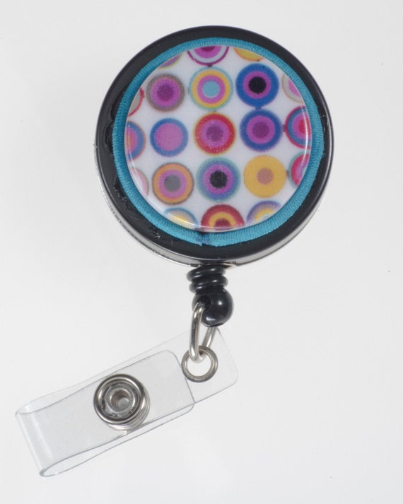 Multi Colored Circle ID Badge Reelid Badge Holdernurse Badge - Etsy
