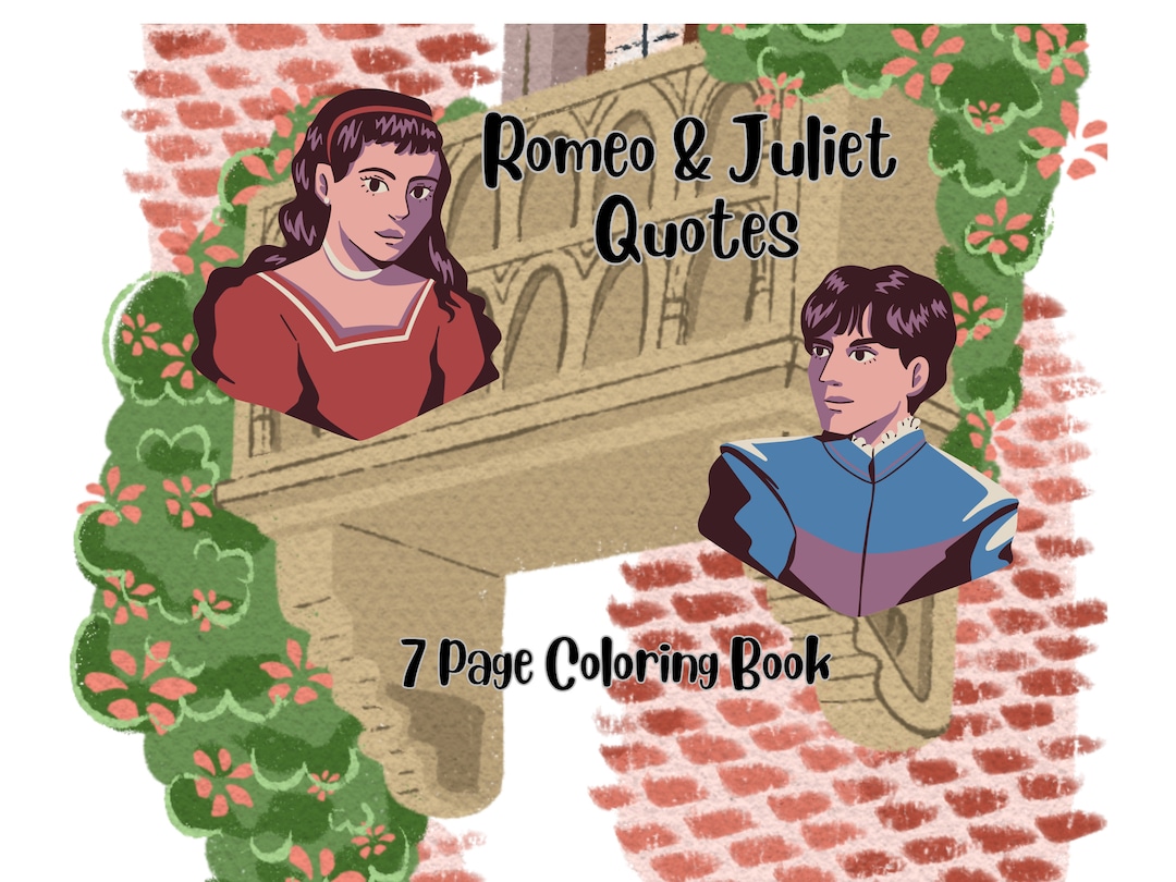 Shakespeare Coloring Pages-teen Coloring Book of Quotes From Romeo ...