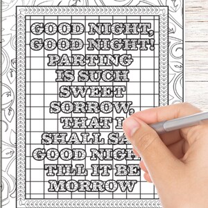 Teen Coloring Book of Romeo Juliet Quotes, Teen Coloring Pages of ...