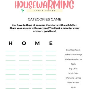 Printable Housewarming Games Ready to Play 9 Game Bundle, Done for You ...