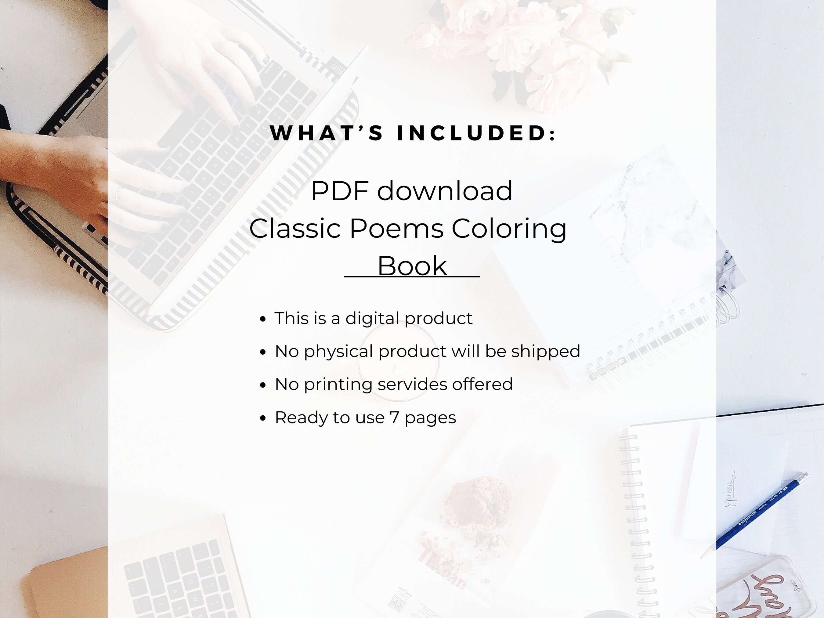 Coloring Book for Adults, Printable Homeschool Teen Activity, English ...