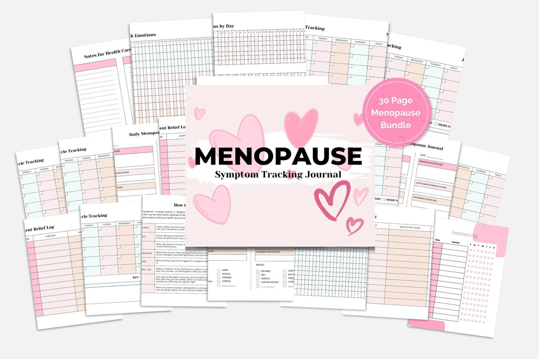 Menopause Symptoms Tracker, Perimenopause Canva, Sleep Tracker, Mood ...