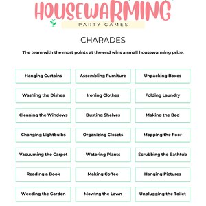 Printable Housewarming Games Ready to Play 9 Game Bundle, Done for You ...