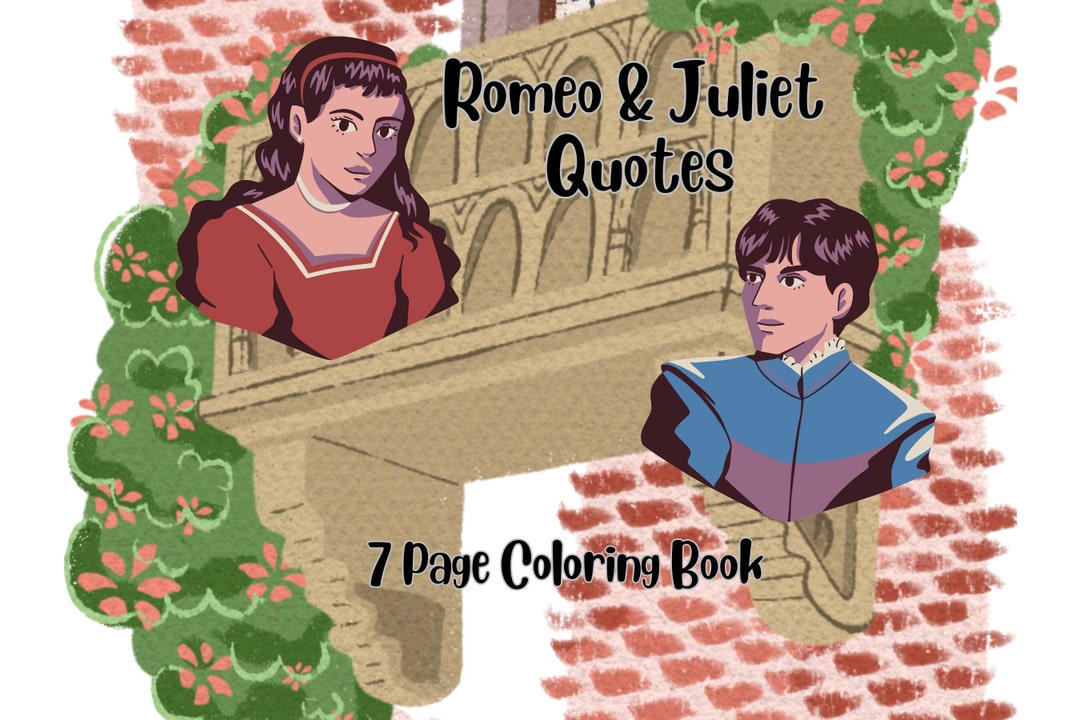 Teen Coloring Book of Quotes From Romeo and Juliet Shakespeare Coloring ...