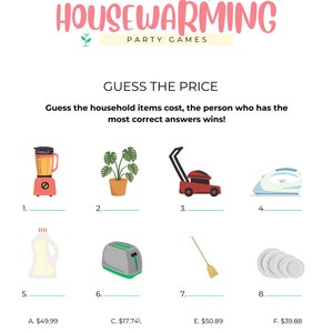 Printable Housewarming Games Ready to Play 9 Game Bundle, Done for You ...