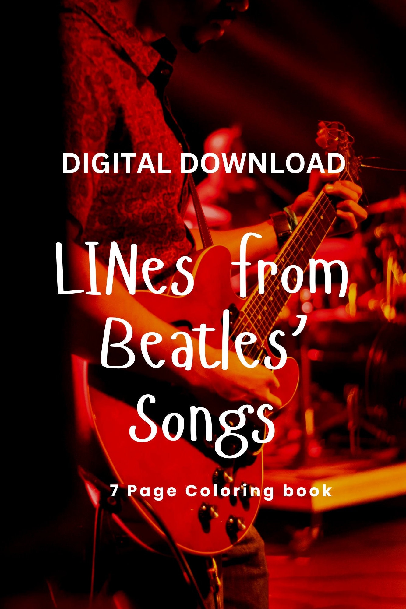 Coloring Book for Music Lover, Beatles Song Lines Coloring Pages ...