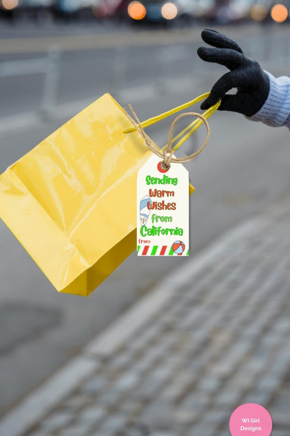 Printable Gift Tags From California Christmas Gift Tags, 2 X3.8 Inches ...