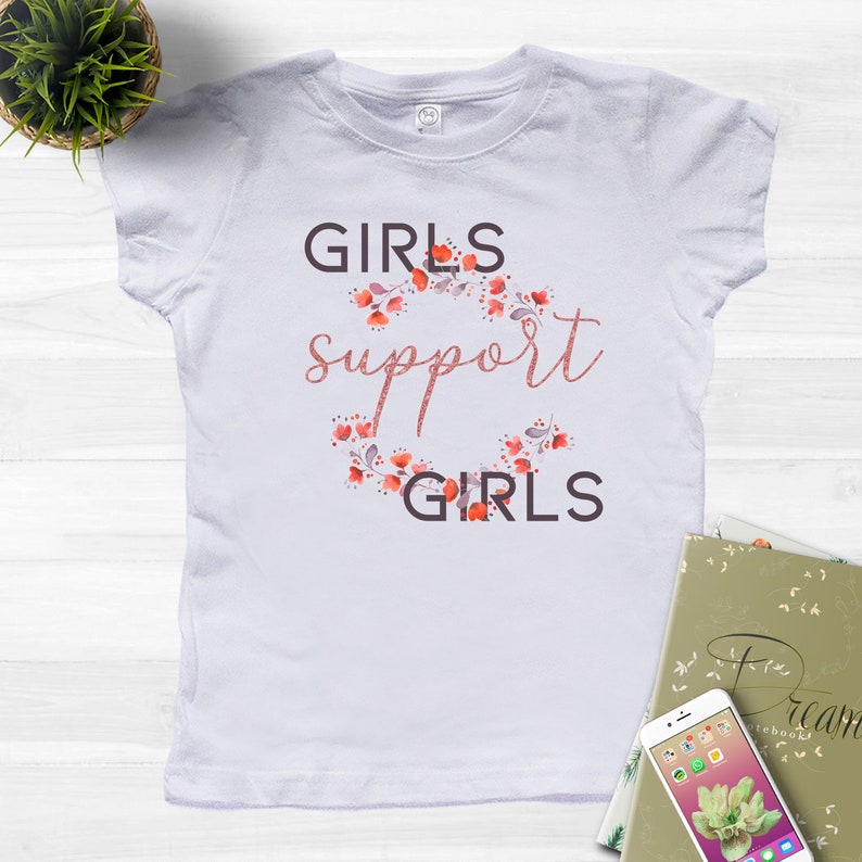 Girls Support Girls Shirt Whit a Panda | Etsy