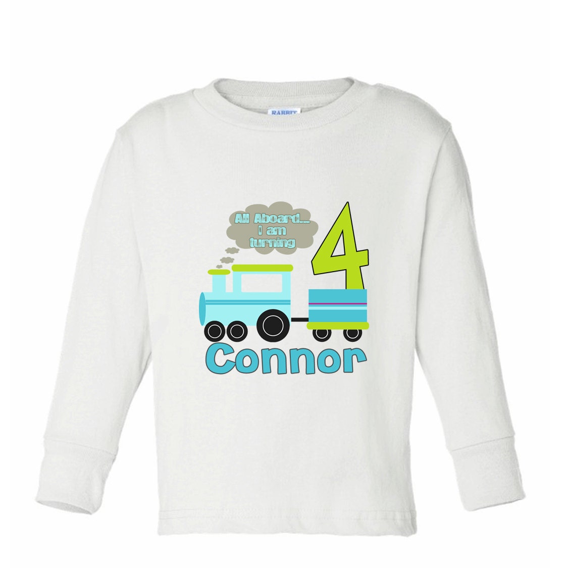 All Aboard I'm Turning 4 Train Birthday Boy Personalized - Etsy
