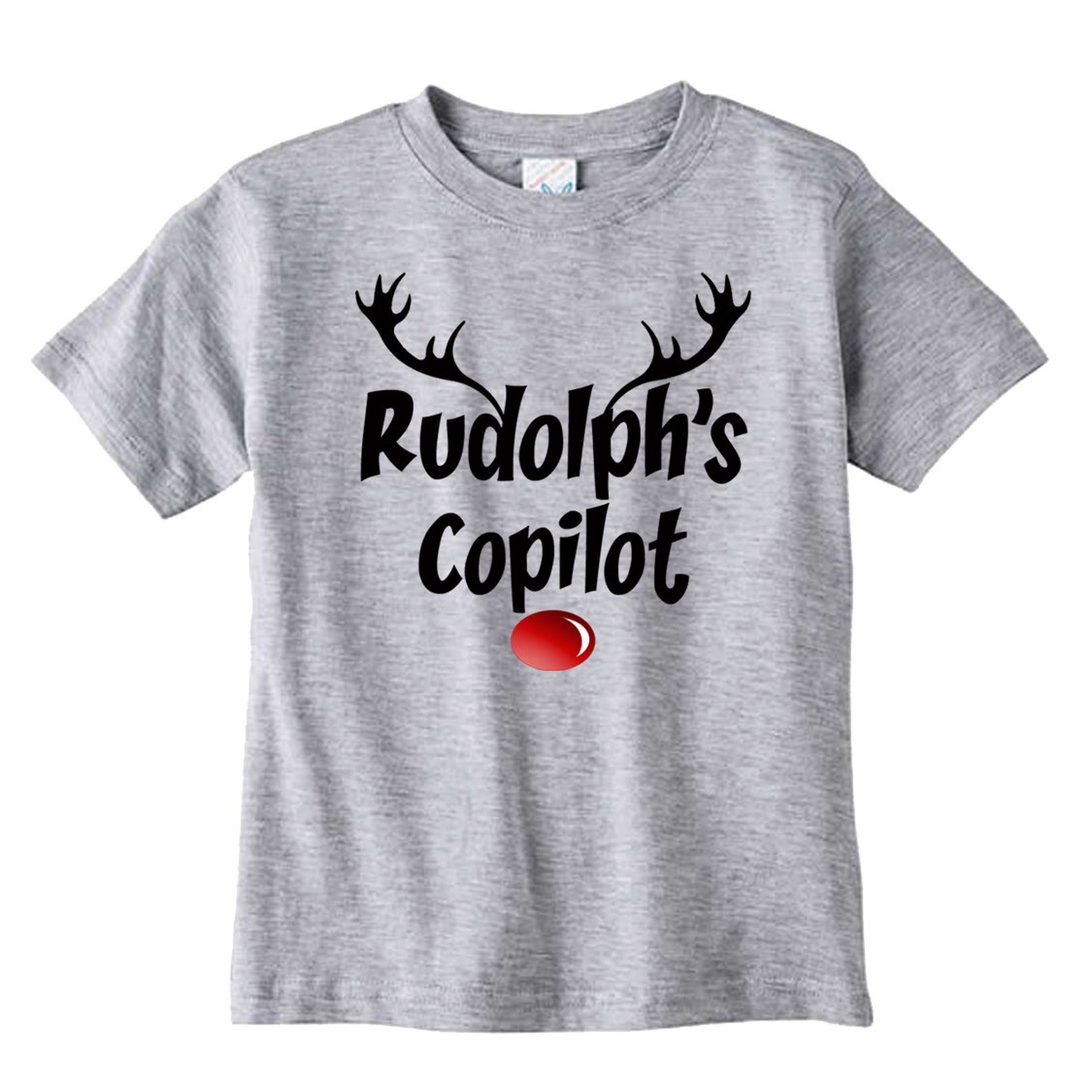 Rudolph's Copilot Kids T-shirt - Etsy