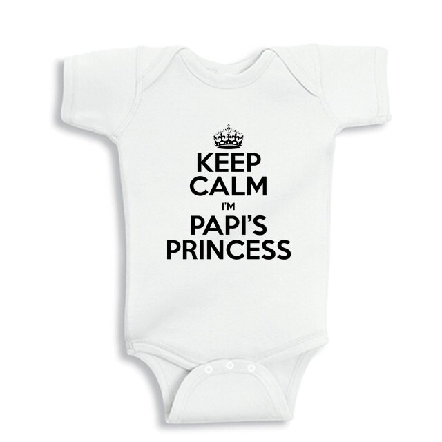 Keep Calm I'm Papi's Princess Kids Shirt or Baby - Etsy