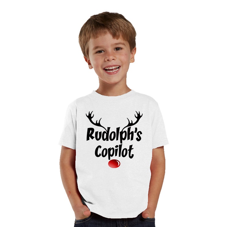 Rudolph's Copilot Kids T-shirt - Etsy
