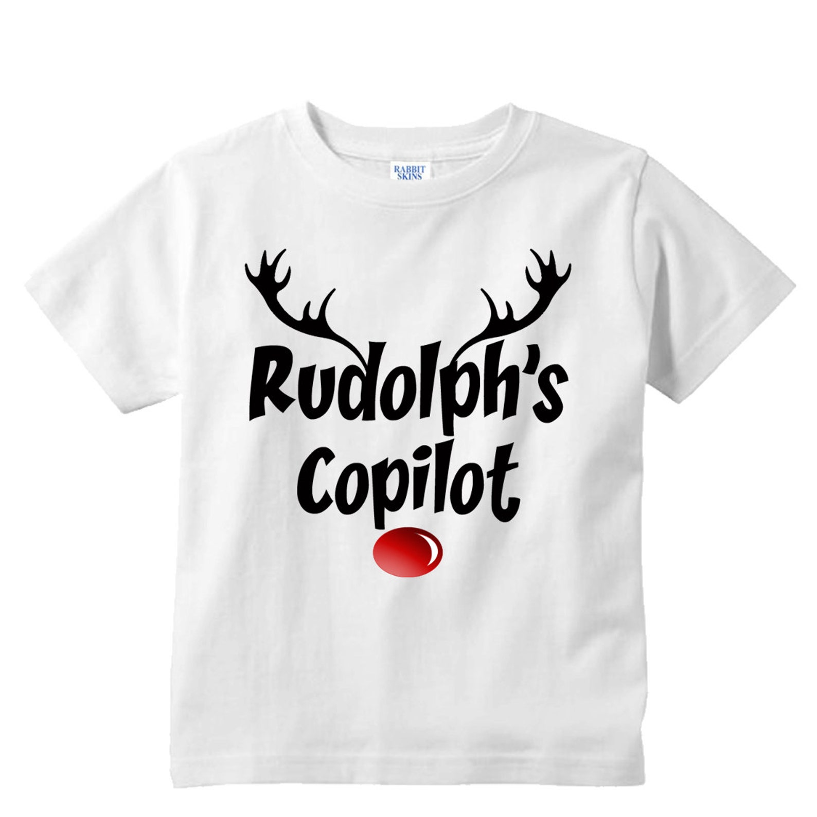 Rudolph's Copilot Kids T-shirt - Etsy