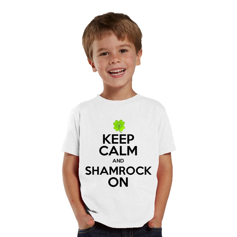 Keep Calm and Shamrock on Shirt or Baby Bodysuit - Etsy