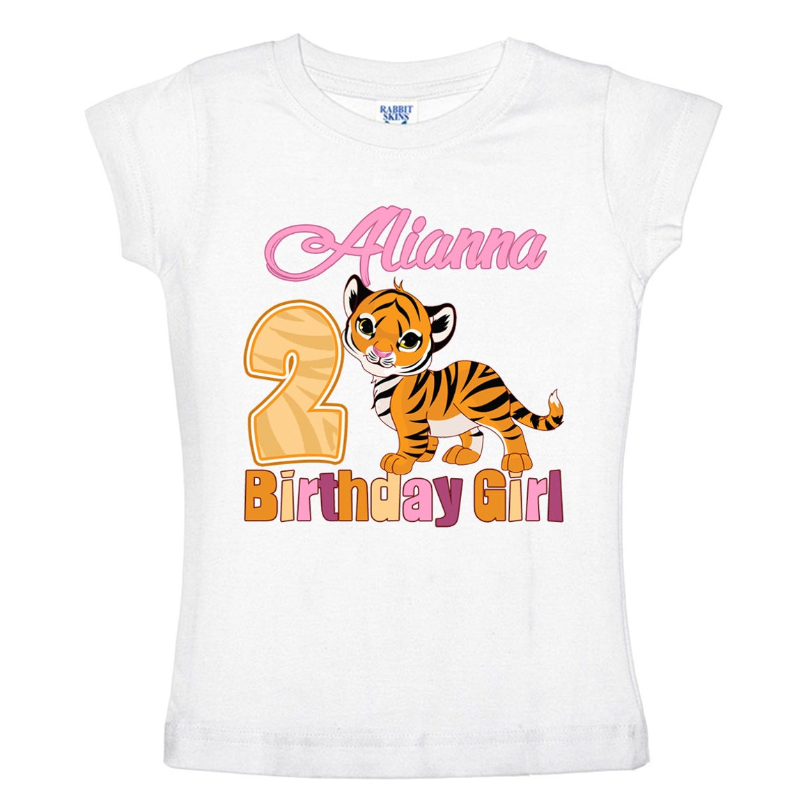 Personalized Birthday Girl T-shirt - Tiger Girl - Etsy