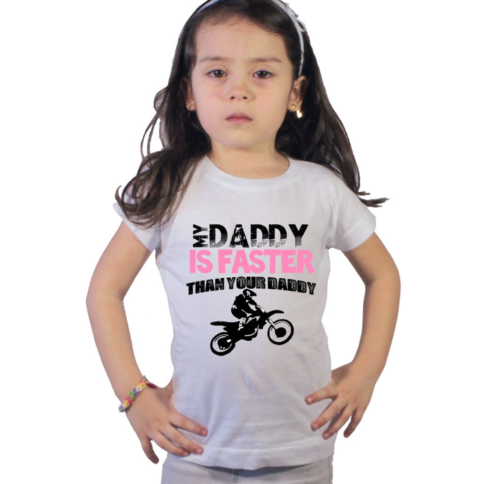 My Daddy is Faster Than Your Daddy Kids Shirt for Girls or - Etsy