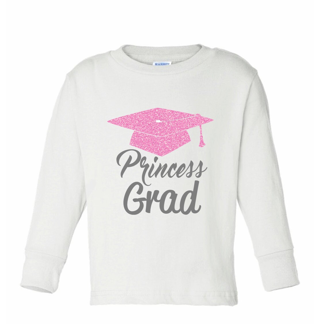 Princess Grad Glitter Pink Graduation Girl Shirt - Etsy