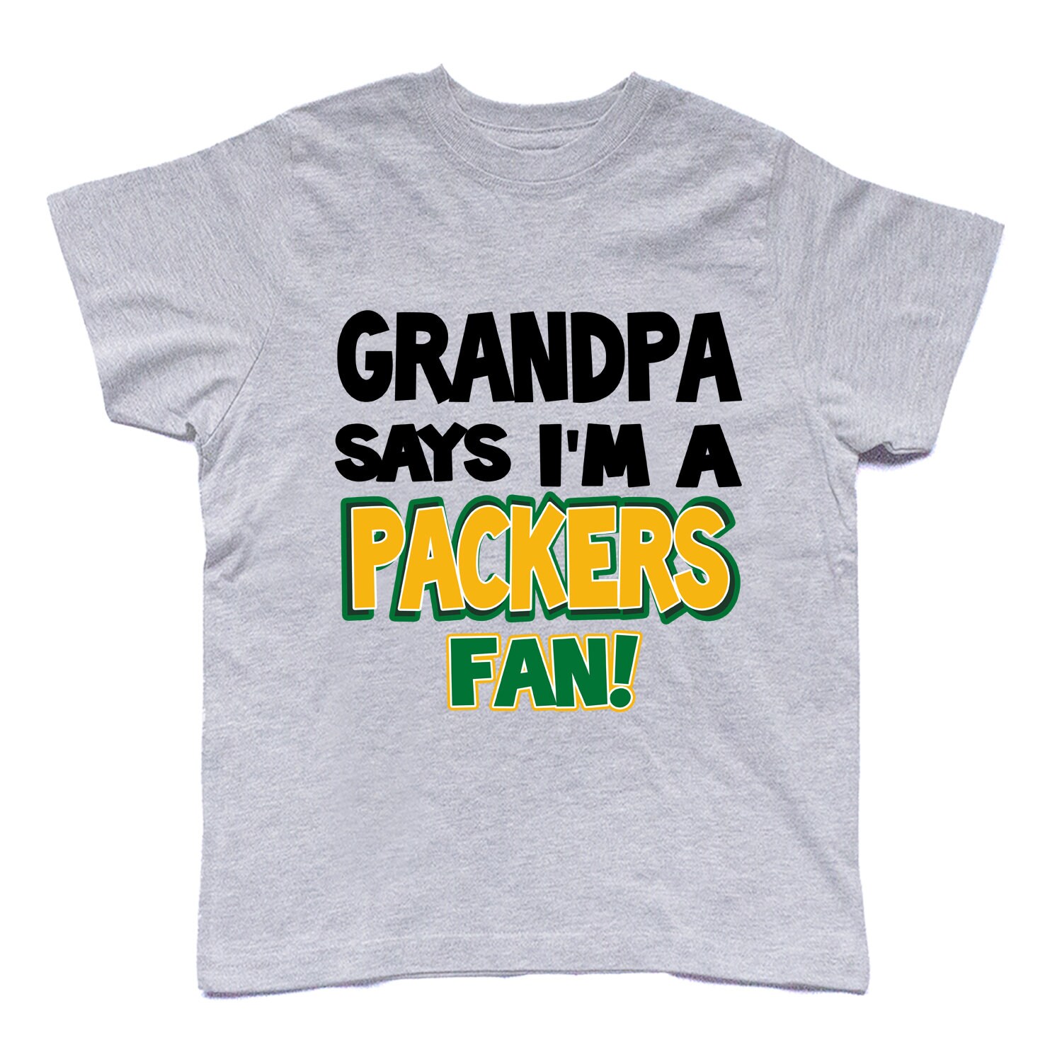 Grandpa Says I'm a Packers Fan Kids' T-shirt - Etsy