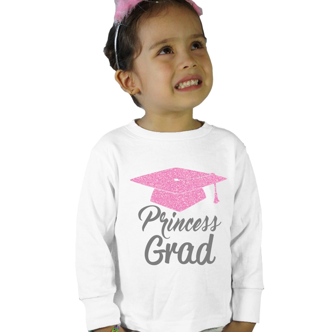 Princess Grad Glitter Pink Graduation Girl Shirt - Etsy