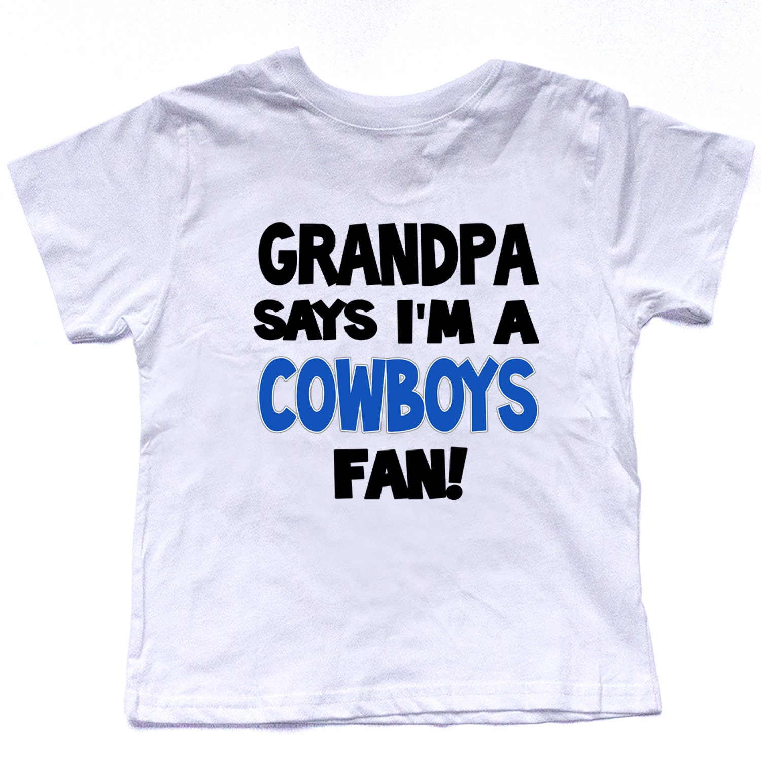 Grandpa Says I'm a COWBOYS Fan Kid's Shirt - Etsy