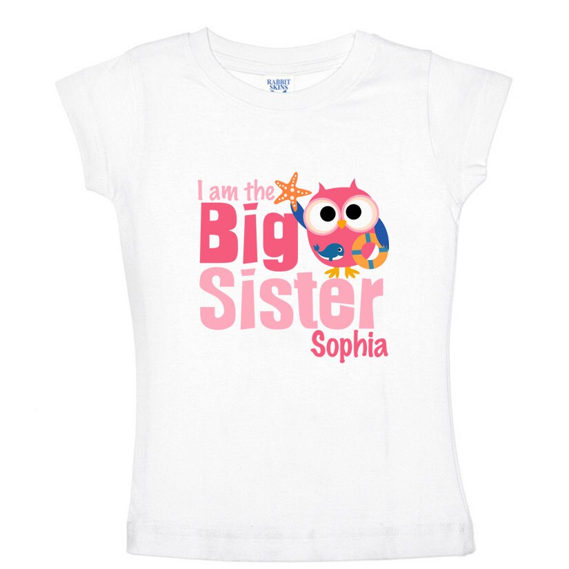 I Am the Big Sister & I Am the Little Brother Nautical Owl Set - Etsy