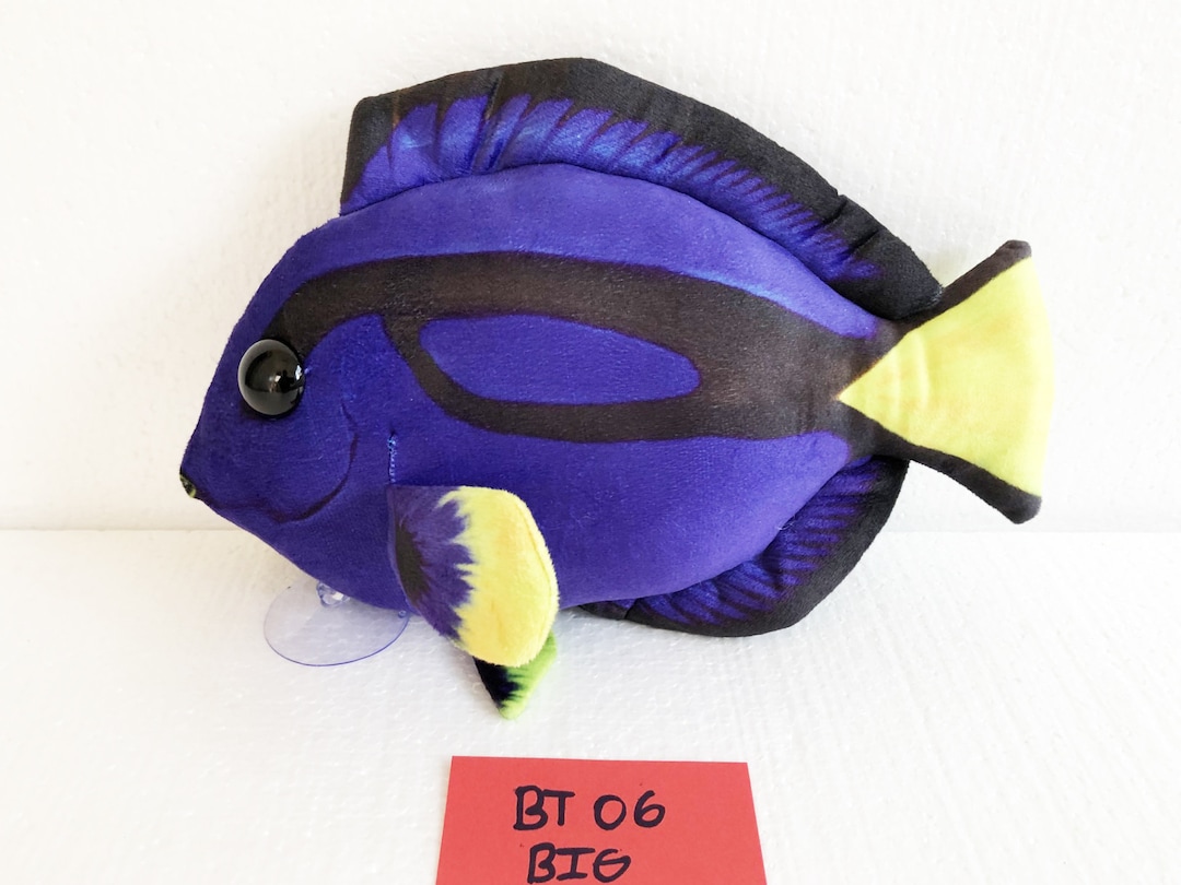 Deep Blue Tang Fish Plush approx. 12 Inch BT06 - Etsy