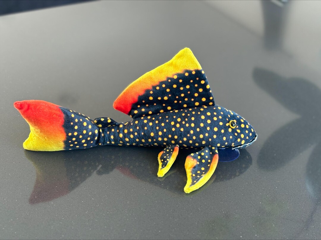 Orange-yellow Sunshine Pleco Plush S2 - Etsy