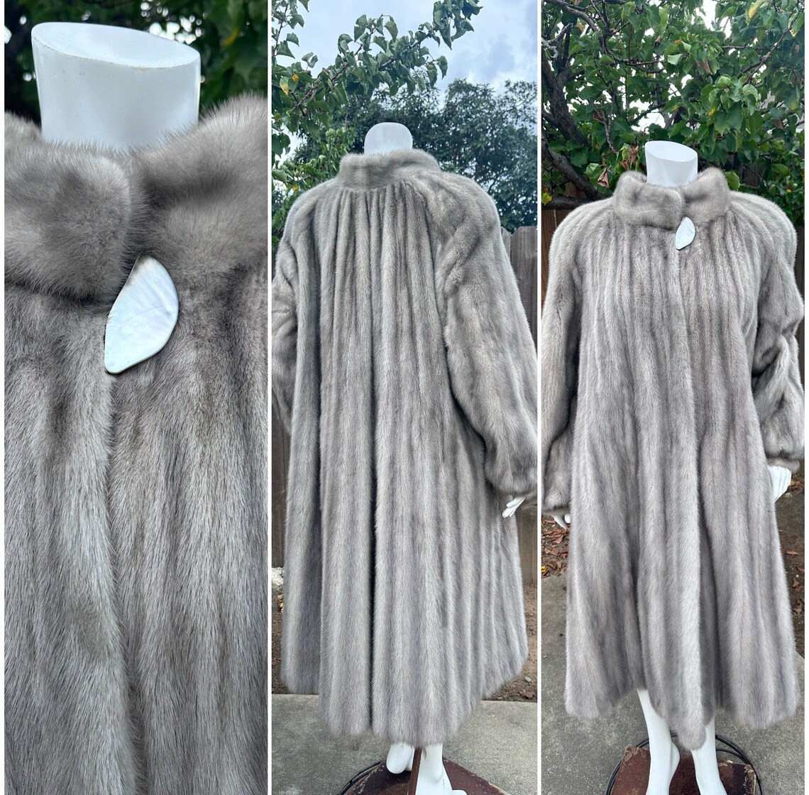 Breathtaking Glam Stunning Italian Sapphire Blue Grey Ranch Mink Fur ...