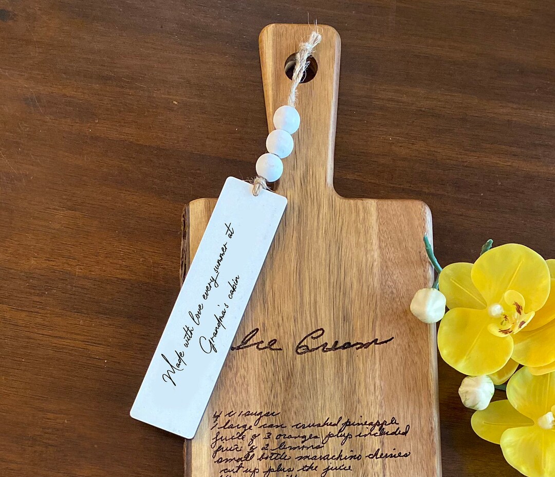 Engraved Ornament Tag With Beads - Etsy