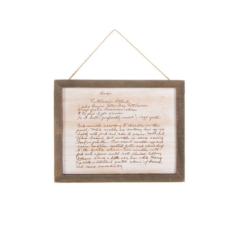 Handwriting Gift Engraved Wood Wall Frame Signature Custom - Etsy