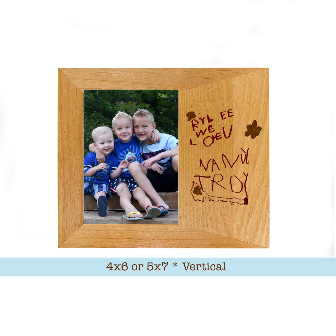 Engraved Handwriting Frame, Handwriting Gift Photo Frame, Handwritten ...
