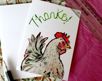 Hen and Chicks Thank You Card Chicken Thank You Card Chicken - Etsy