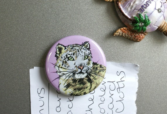 Snow Leopard Magnet and Bottle Opener - Etsy