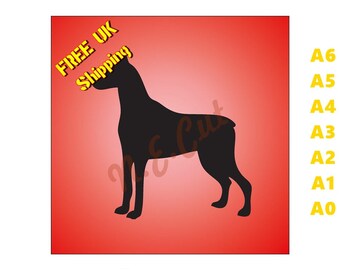 Doberman stencil | Etsy
