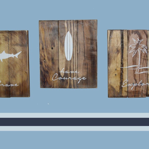 Surfer Girl Sign Beach Ocean Coastal Decor Hand Painted | Etsy