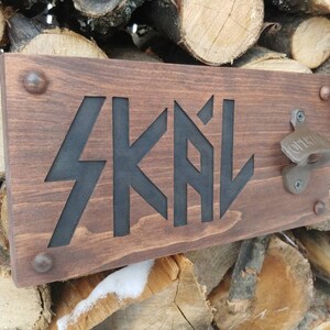 Skal, Icelandic Norse Bottle Opener Sign - Etsy