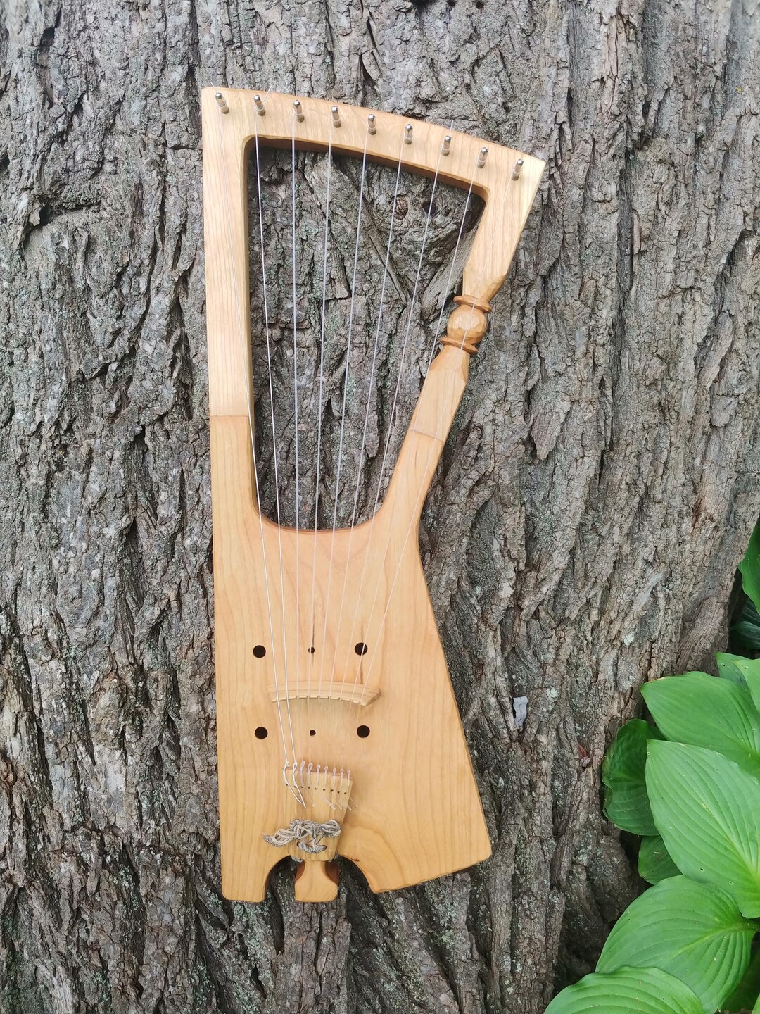 Michal, a 9 String Fantasy Lyre With Unique Carved Detail - Etsy