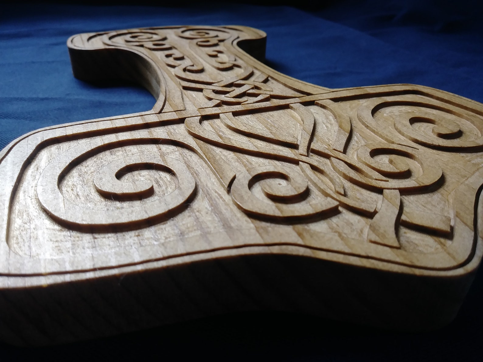 Mjollnir Viking Norse Thor's Hammer Carving type B golden | Etsy