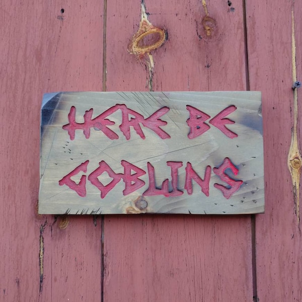 Goblin Warning Sign - Etsy