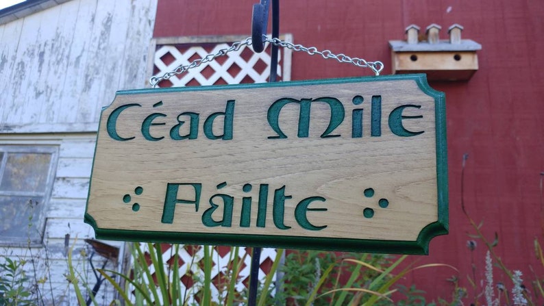 Cead Mile Failte A Hundred Thousand Welcomes Irish Sign - Etsy