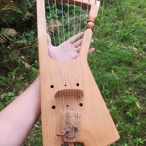 Michal, a 9 String Fantasy Lyre With Unique Carved Detail - Etsy