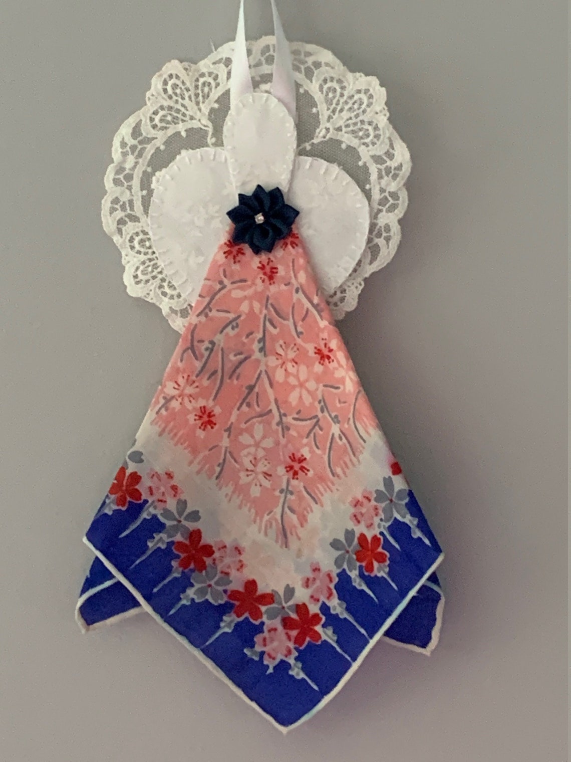 Angel, Vintage Handkerchief Angel - Etsy