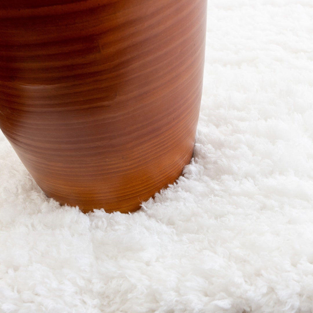 3ft X 5ft White Fluffy Shaggy Rug Handmade Skid Resistant Backing - Etsy