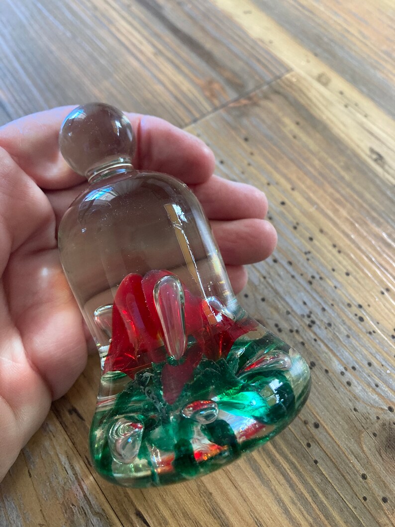 Hand Blown Bell Shaped Glass Paperweight by Joe St. Claire | Etsy