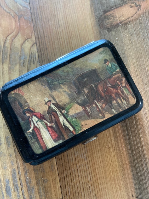 Victorian/Regency Tin Cigarette Case - Gem